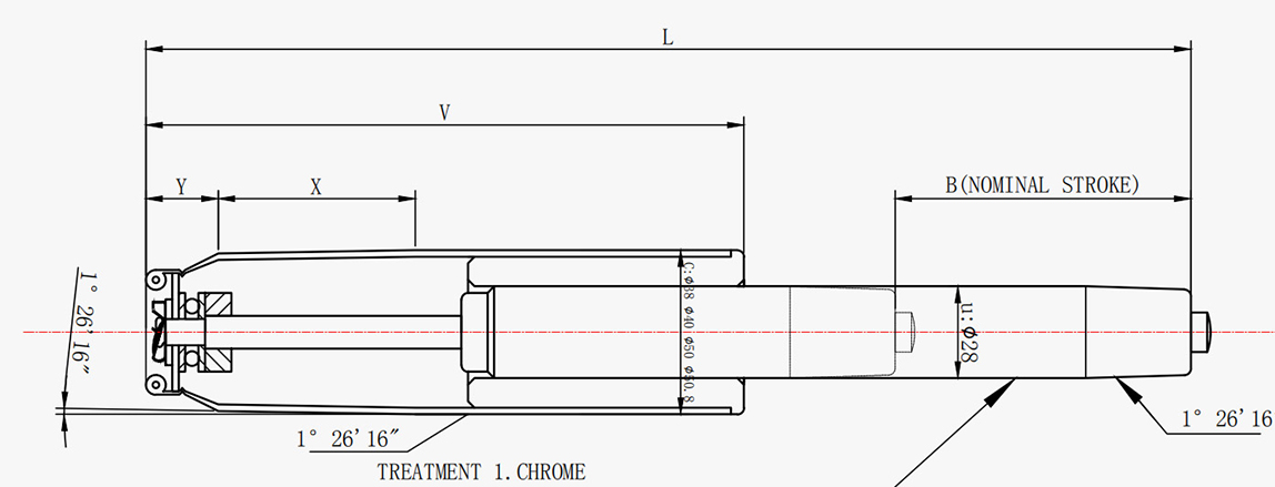 SGS Office Chair Pneumatic Hydraulic Gas Lift / Gas Lift Spring